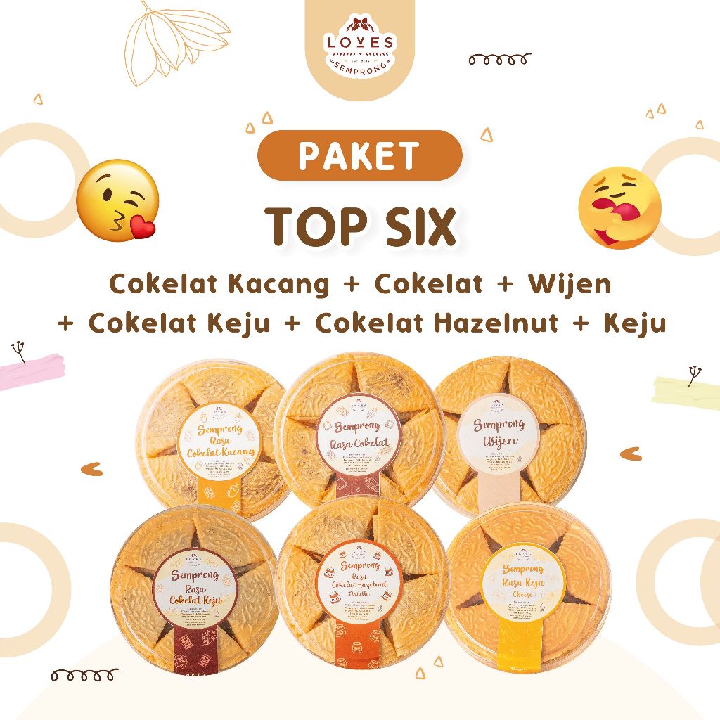 Jual Paket Top Six (Wijen + Coklat Kacang + Coklat Keju + Coklat ...