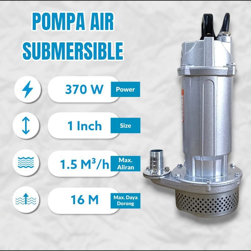 Jual Pompa Celup Air Kotor 370w Submersible Pump 1 inch BONCHI Pompa ...