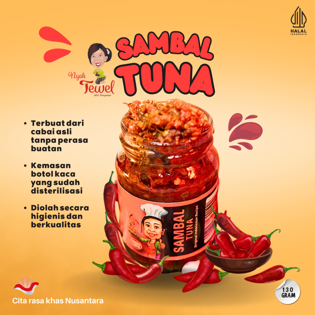 Jual NYAH TEWEL - Sambal lkan Tuna 130 Gr Sambal Khas Nusantara ...