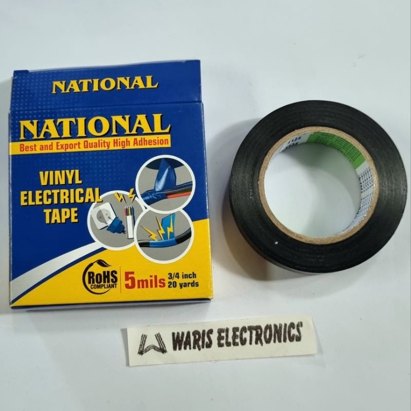 Jual Isolasi Hitam Selotip Hitam NATIONAL 5mils | Shopee Indonesia