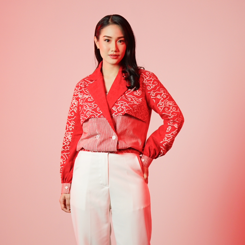 Jual BATIK TRUSMI Merdeka Collection Jaket Batik Mega Mendung | Shopee ...