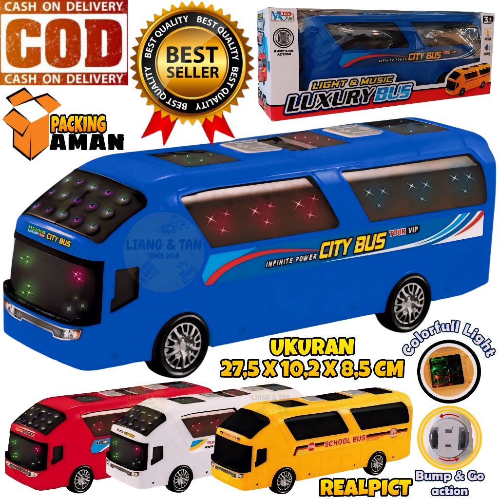 Jual ( BISA COD ) PROMO KEMASAN DUS MAINAN ANAK BUS BASURI OM TELOLET ...