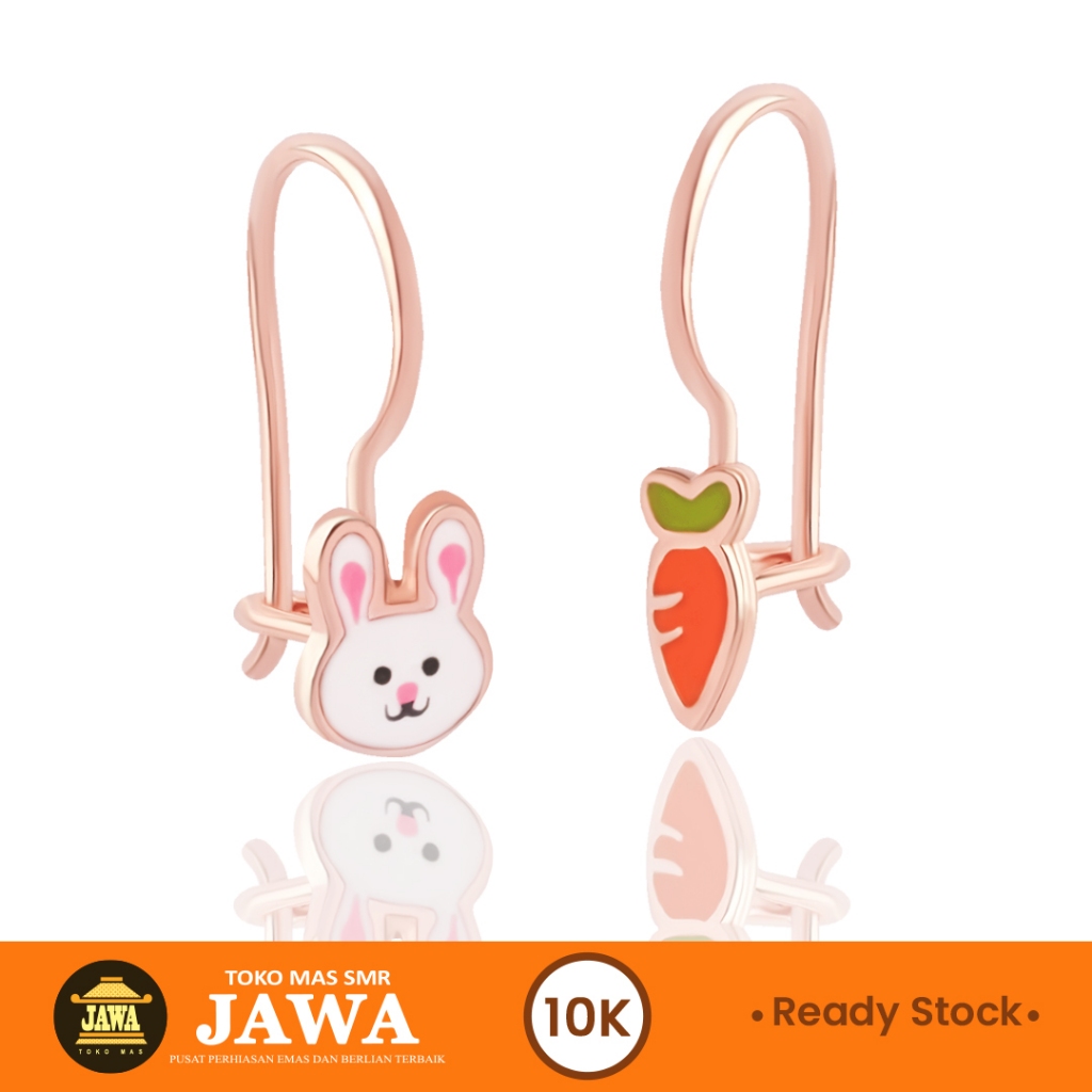 Jual Anting Emas Rabbit Carrot Kadar 10 Karat Toko Mas Jawa | Shopee ...