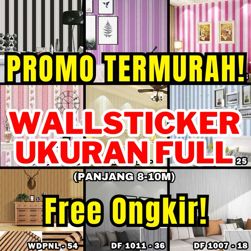 Jual WALLPAPER STICKER WALLSTICKER MINIMALIS GARIS PANEL KAYU KLASIK ...