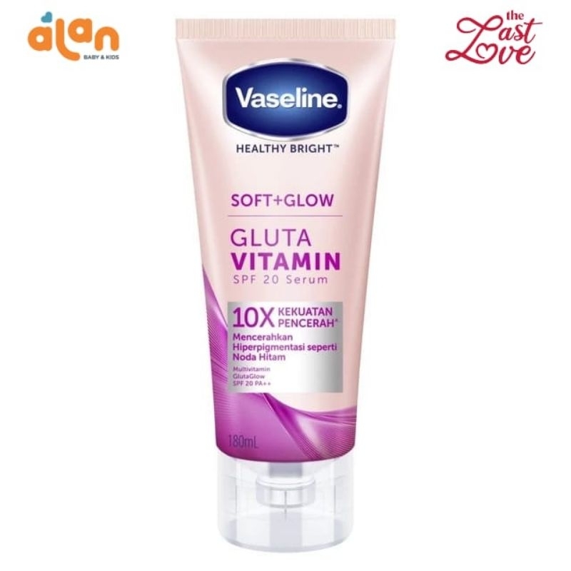 Jual Last Love Vaseline Soft Glow Gluta Vitamin SPF 20 Body Serum 180ML | Shopee Indonesia