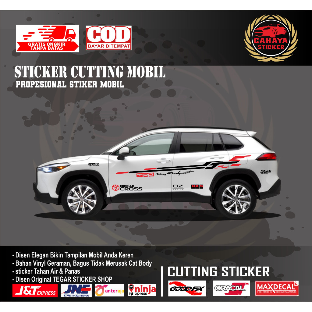 Jual sticker mobil corolla cross sticker mobil toyota corolla cross ...