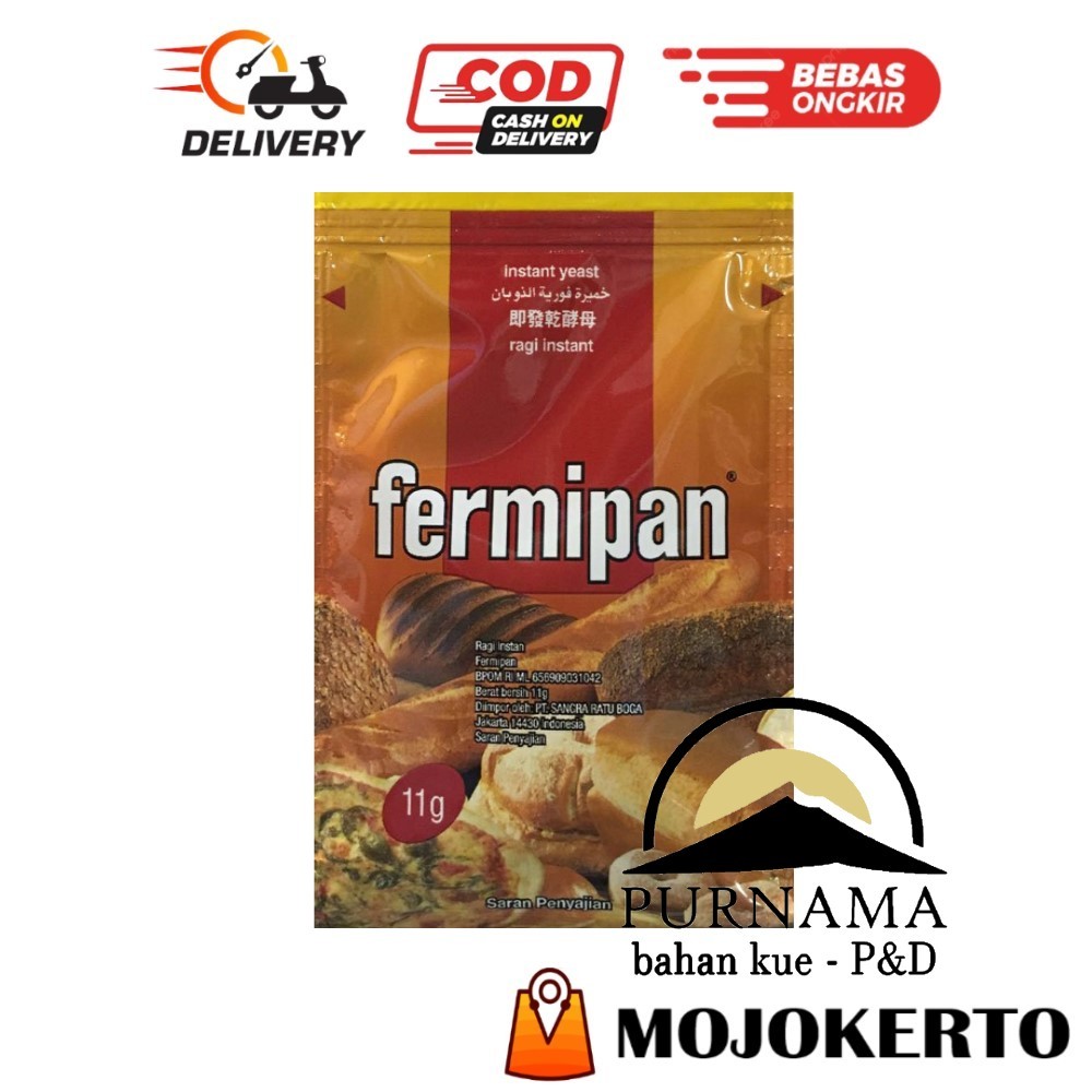 Jual FERMIPAN SACHET 11GR RAGI KERING INSTAN INSTANT DRY YEAST SEMUA ...