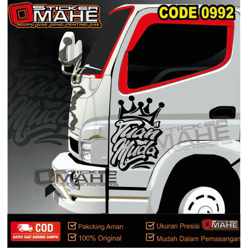 Jual Cutting sticker mobil Truck truk Canter pintu samping code 0993 ...