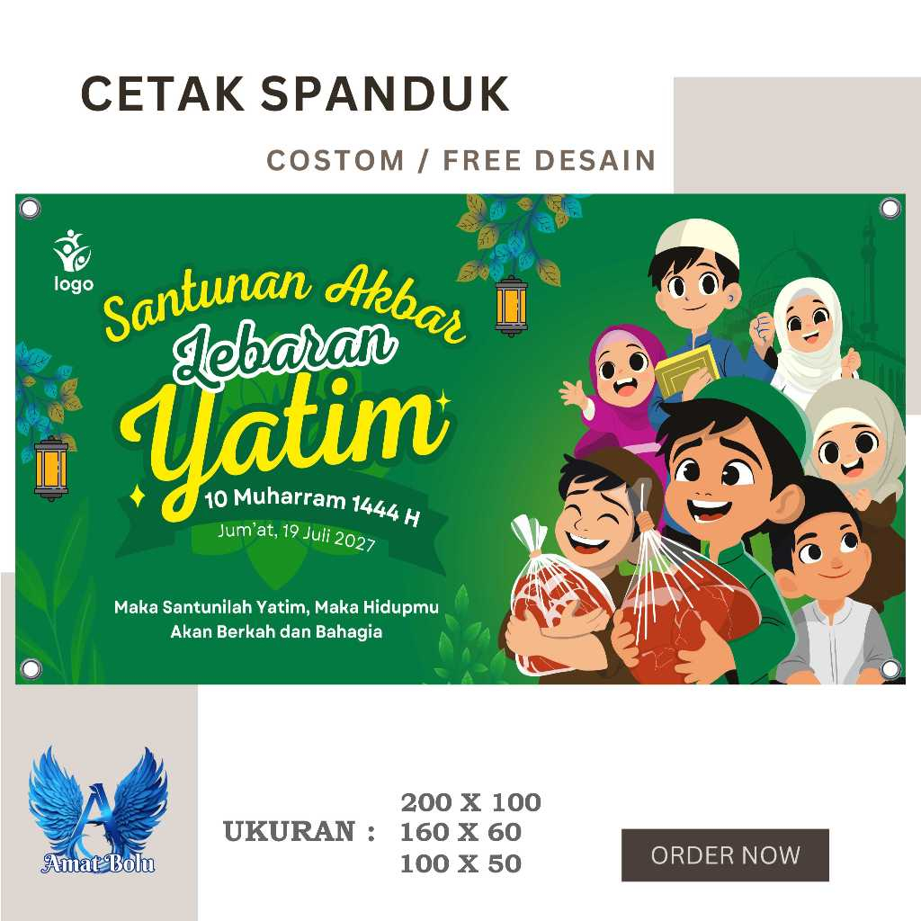 Jual Spanduk Banner SANTUNAN AKBAR YATIM Bisa Request | Shopee Indonesia