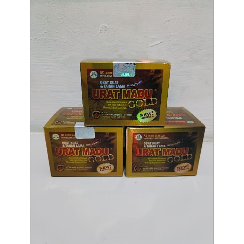 Jual Urat Madu Gold Kapsul Ori Satu Box Isi 10 Sachet | Shopee Indonesia