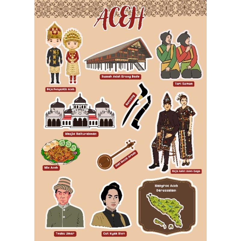 Jual Stiker Budaya Aceh / ukuran A5 | Shopee Indonesia