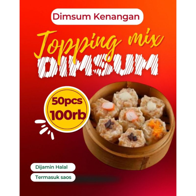 Jual Dimsum Ayam Topping Mix isi 50 Dimsum Halal Dimsum Premium Dimsum ...