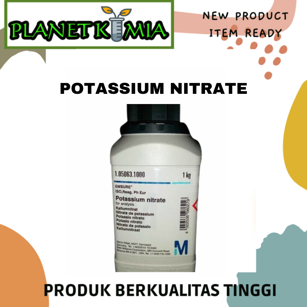 Jual POTASSIUM NITRATE / KALIUM NITRAT PRO ANALISA MERCK KEMASAN 50 DAN ...
