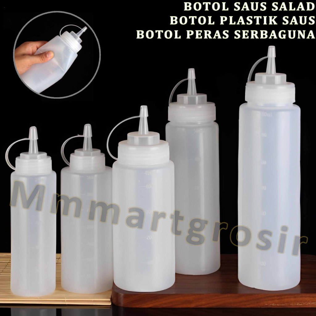 Jual Botol Saus Salad / Botol Saus Plastik / Botol Saus Salad Serbaguna ...