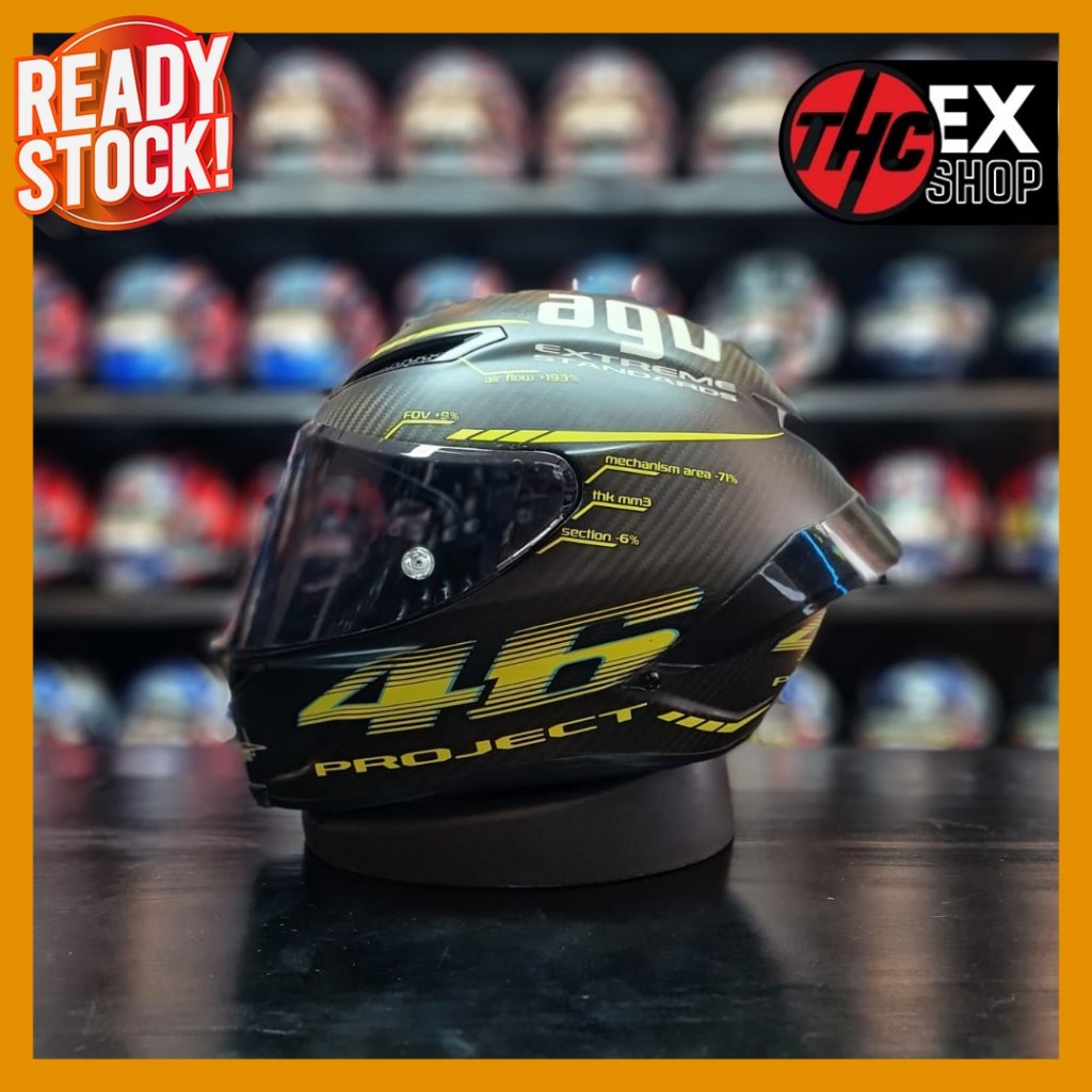 Jual AGV PISTA GP 46 PROJECT CARBON SIZE XL EURO 2ND FULL FACE HELMET | Shopee Indonesia