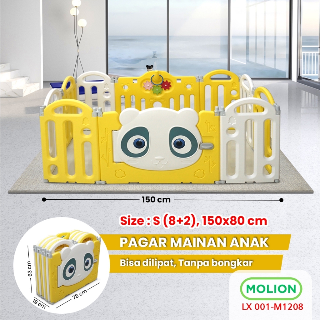 Jual Pagar Bermain Molion LX-001 M1208 (Ukuran S) 8+2 & (Ukuran M) 10+2 ...