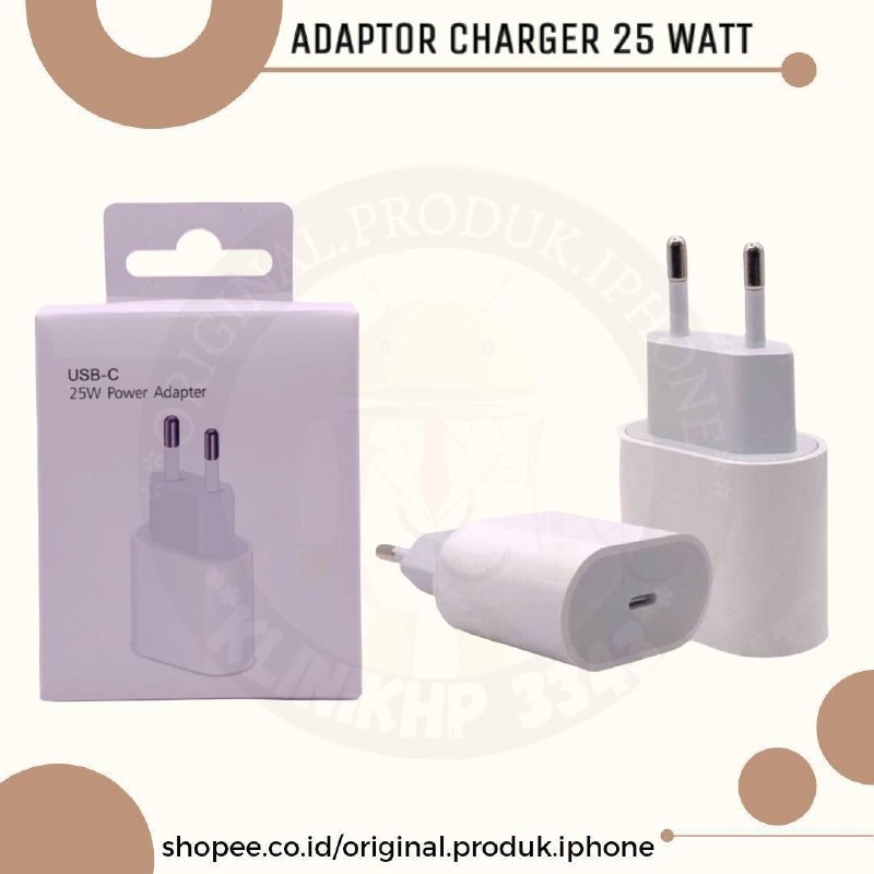 Jual ADAPTER / ADAPTOR CHARGER TYPE C 25 WATT ORIGINAL NEW | Shopee ...