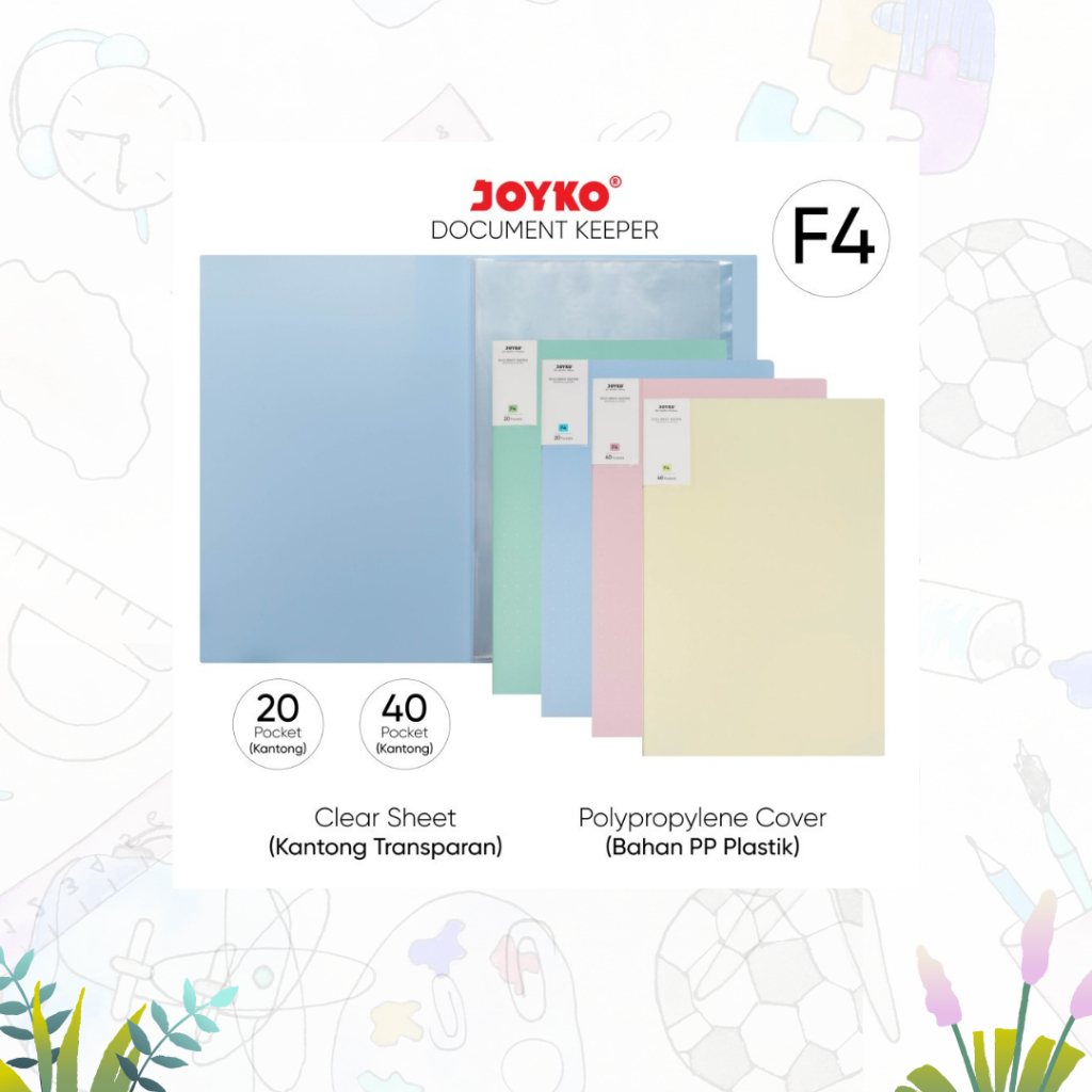 Jual Document Keeper Clear Holder Map File Dokumen Folder Joyko DK ...