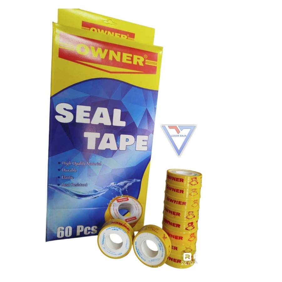 Jual Seal Tape / Sil Tip / Isolasi Pipa Air / Isolasi Putih merk Owner ...