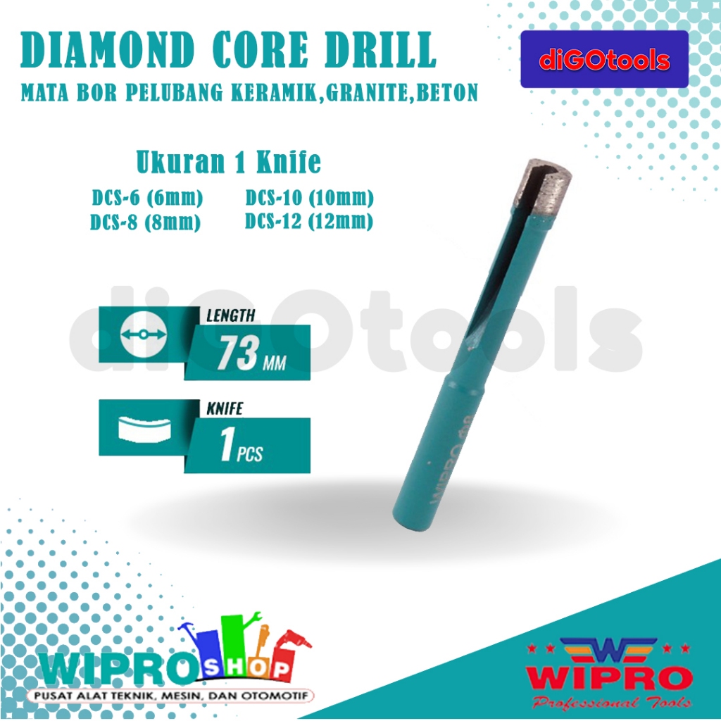 Jual Wipro Mata Bor Pelubang Keramik 6mm,8mm,10mm,12mm - Mata Bor ...