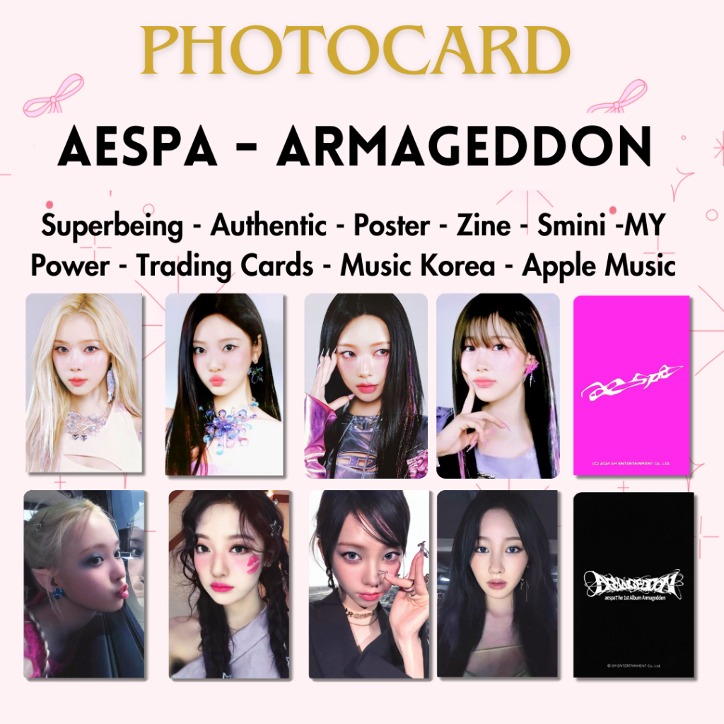 Jual (ISI 4 PCS) Photocard Aespa Armageddon Supernova Unofficial selca aespa winter giselle ...