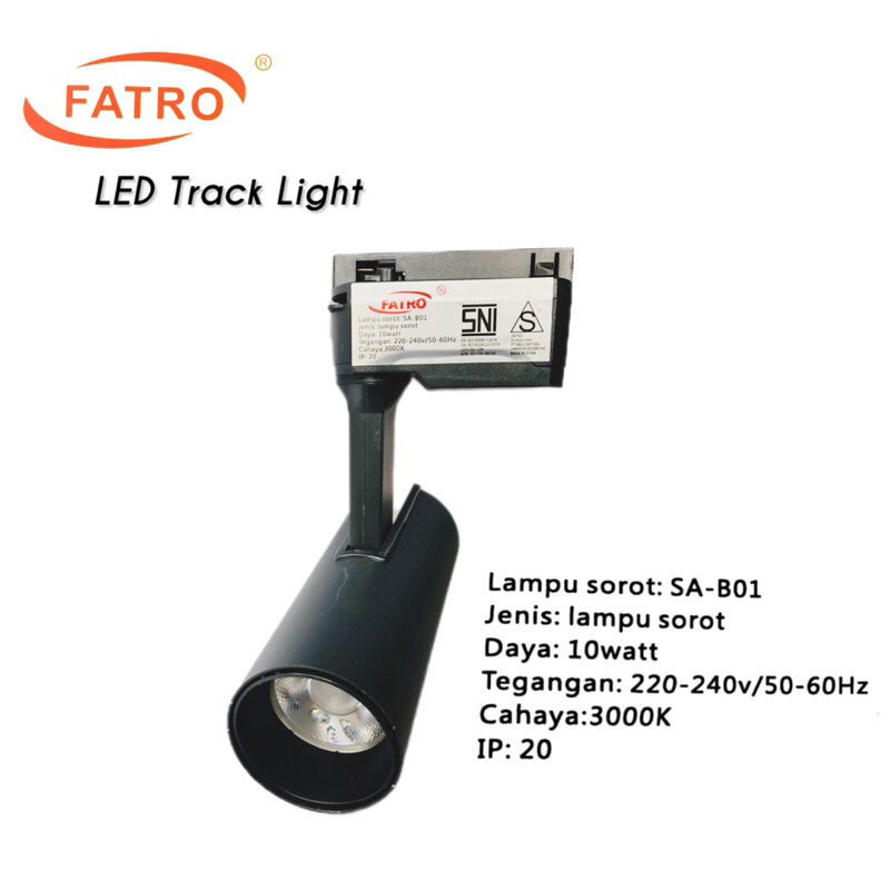 Jual Fatro Lampu Sorot LED Spot Rel Track 10 Watt | Shopee Indonesia