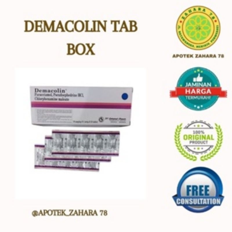Jual DEMACOLIN TABLET BOX ISI 10 STRIP / KAPLET | Shopee Indonesia