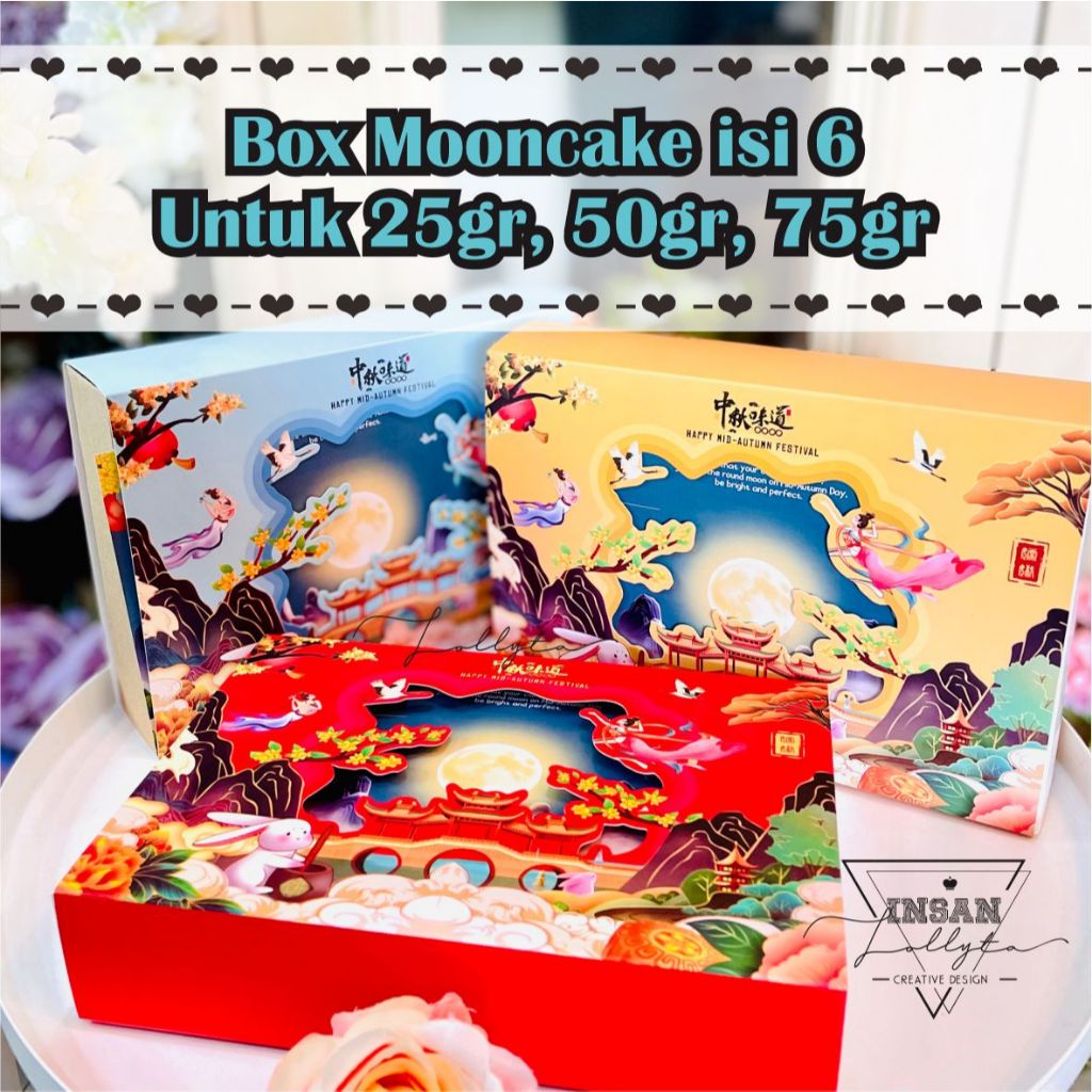 Jual Box Slop Mooncake 25-75gr sekat isi 6 lobang / Mid Autum Festival ...