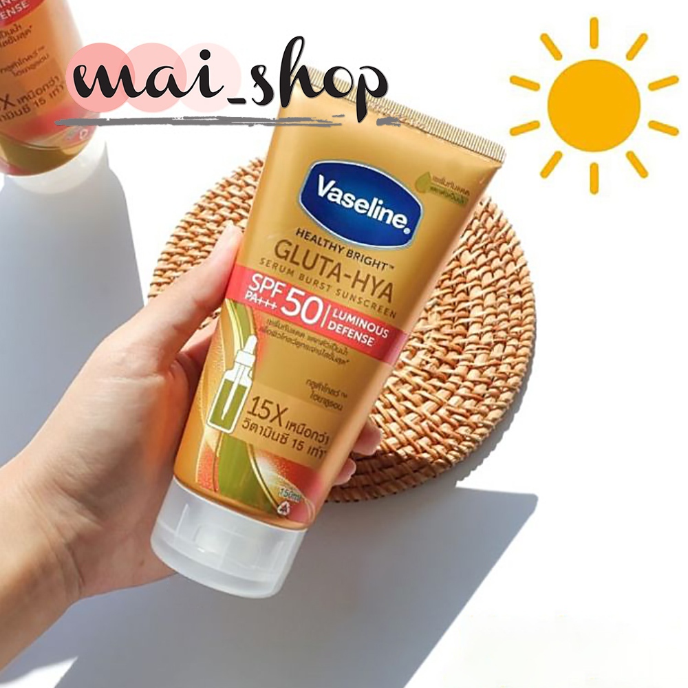 Jual VASELINE Gluta - Hya Serum Burst Lotion SPF 50 PA+++ Luminous ...