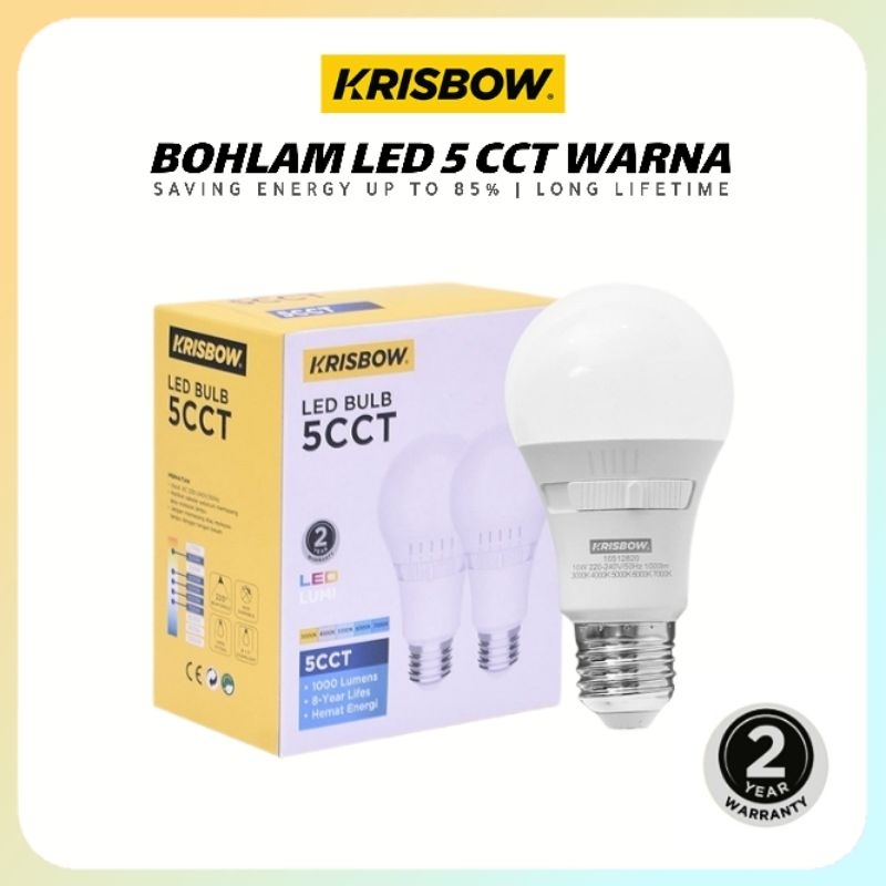 Jual Krisbow Bohlam LED 5Cct Warna 10 Watt | Bulb LED 10W Krisbow ...