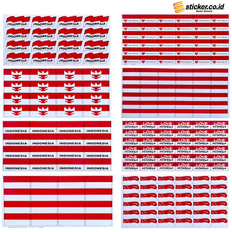 Jual Sticker Pipi Bendera Merah Putih (Gunting Sendiri) | Shopee Indonesia
