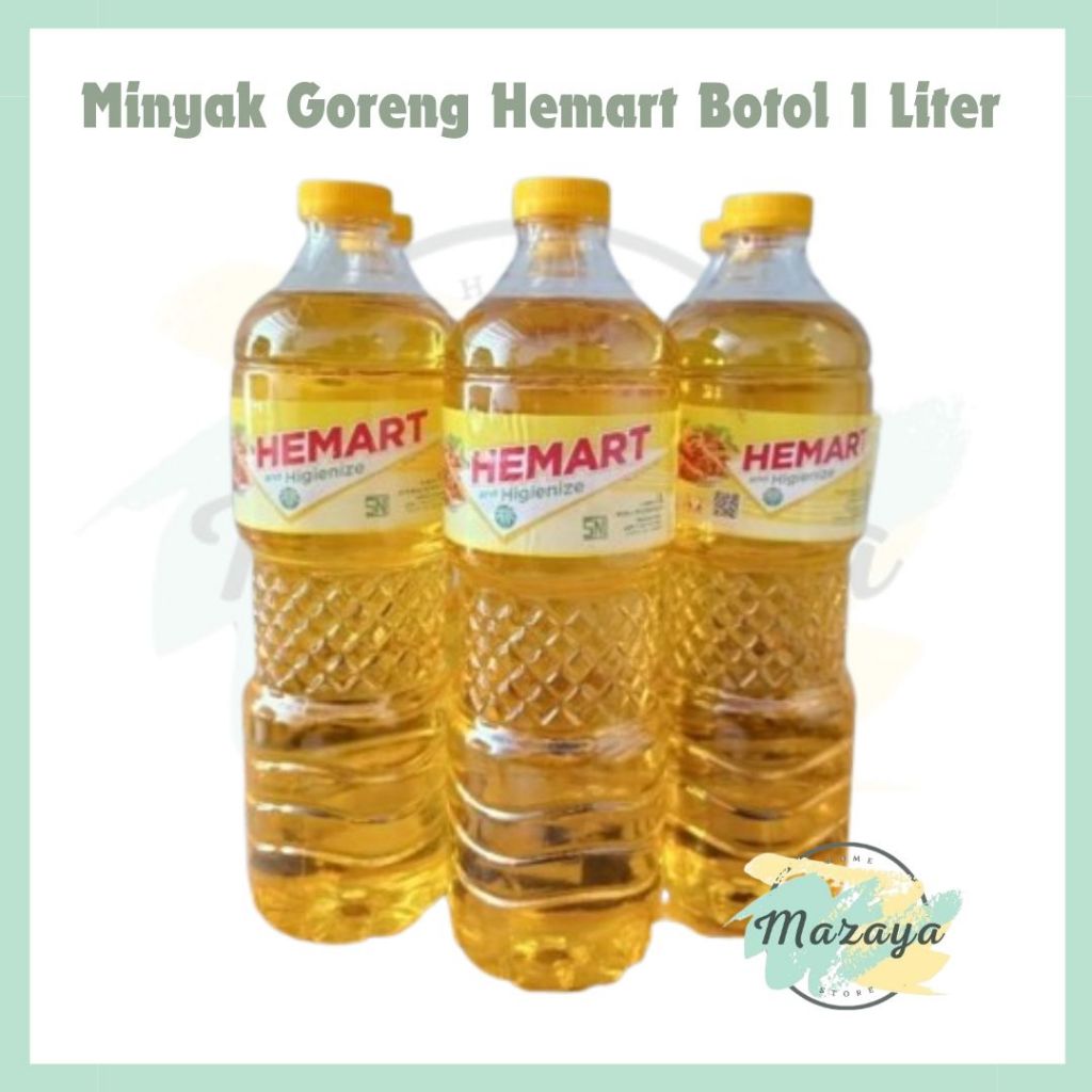 Jual MINYAK GORENG HEMART BOTOL 1 LITER - MAZAYA HOMESTORE | Shopee Indonesia