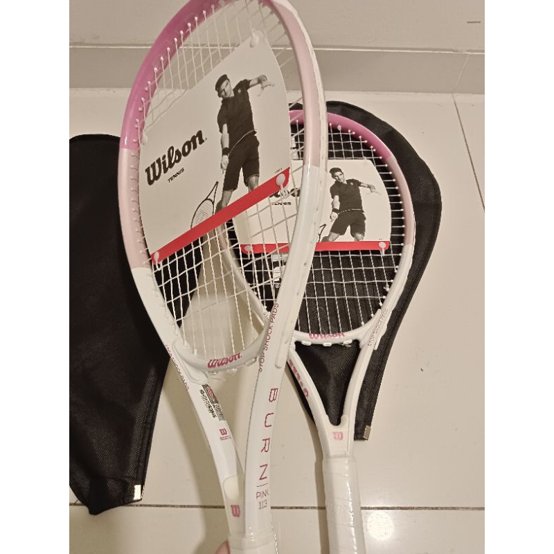 Jual Raket Wilson Burn White Racket Burn White 113 White Pearl | Shopee ...