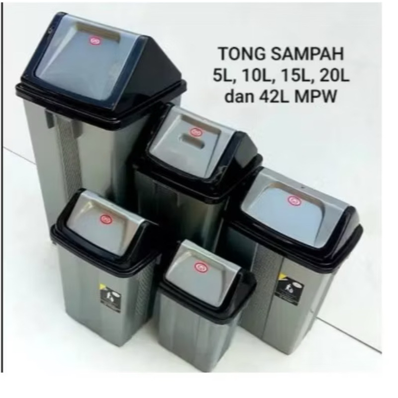 Jual Tempat Sampah Tutup Goyang / Tong Sampah / Tempat sampah Tutup MPW 5 10 15 20 42 60 ...