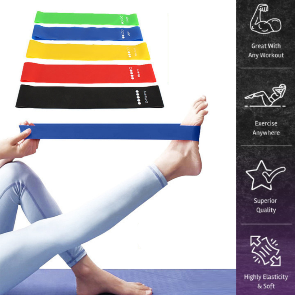 Jual RESISTANCE LOOP BANDS SET 5 PCS / YOGA BAND / KARET YOGA FITNES ...