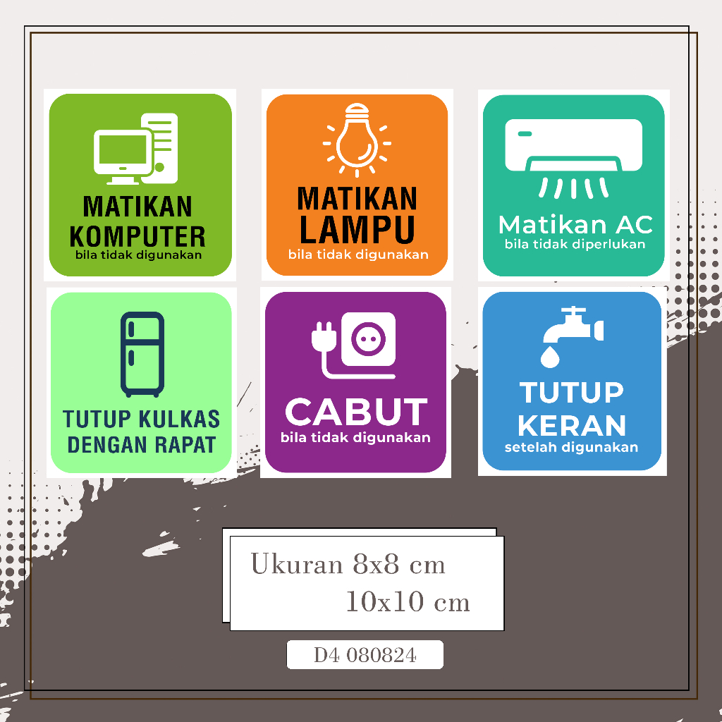 Jual Stiker Hemat Energi, Stiker Cabut Colokan Listrik, Stiker Matikan ...