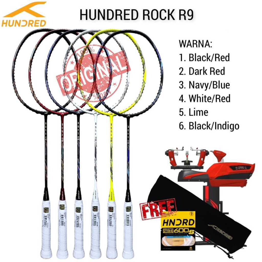 Jual Raket Badminton Hundred Rock R9 Original | Shopee Indonesia