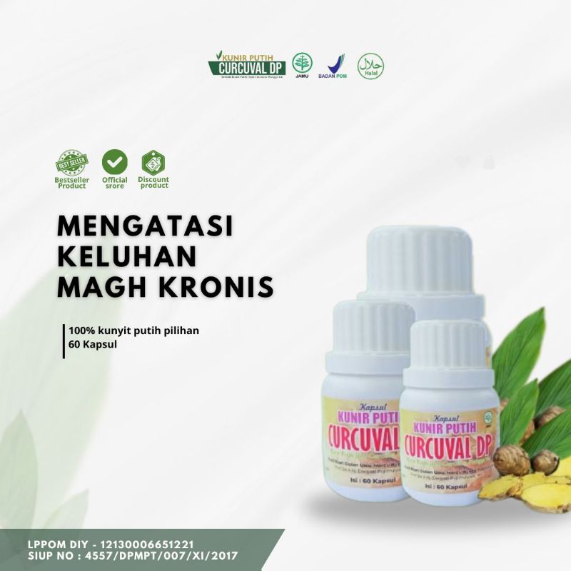 Jual KUNYIT PUTIH CURCUVAL DP- MAGH KRONIS SEMBUH- HERBAL ATASI MAGH ...