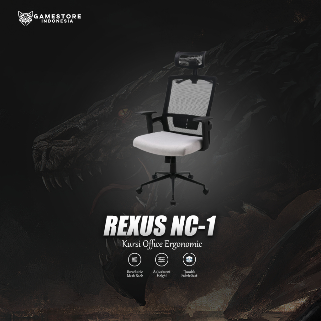 Jual Rexus Ergonomic Office Chair Kursi Kantor NC-1 / NC1 | Shopee ...
