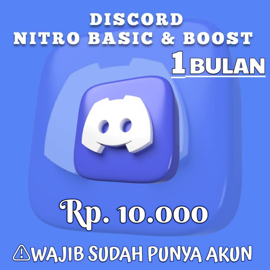 Jual Discord Nitro BaSic & Boost 1 Month (WORLDWIDE) | Shopee Indonesia