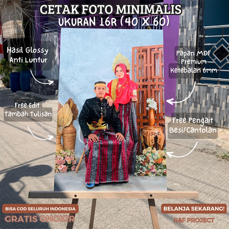 Jual Cetak Foto Minimalist MDF Ukuran 16R 40cm x 60cm,Bebas Request ...