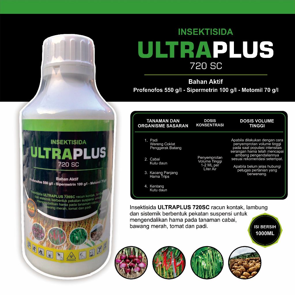 Jual INSEKTISIDA ULTRAPLUS 720SC 1000ML | Shopee Indonesia