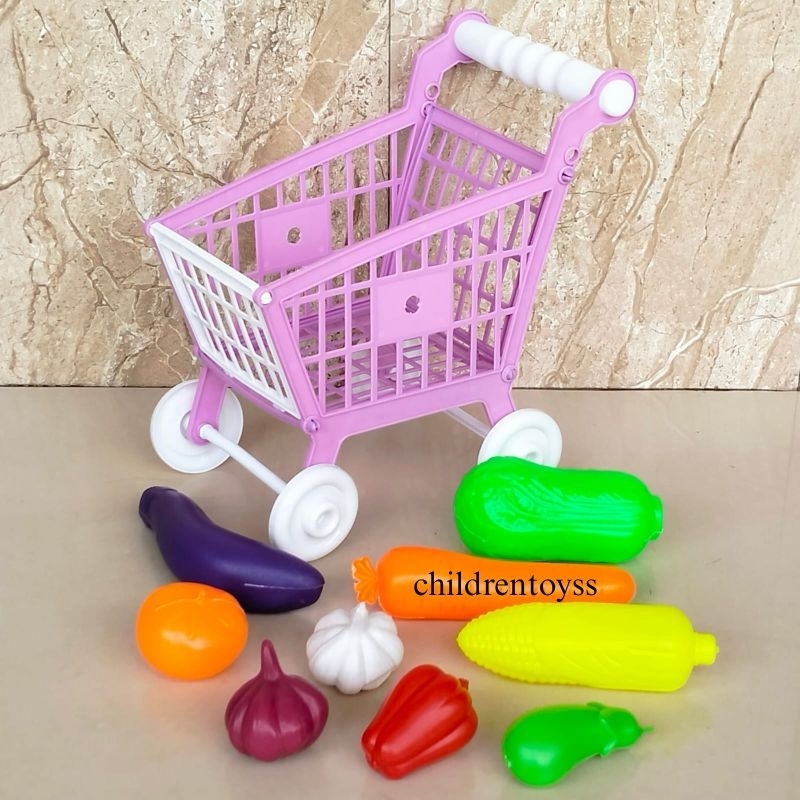 Jual Mainan trolley buah dan sayur / Mainan troli B 556 / trolly B558 ...