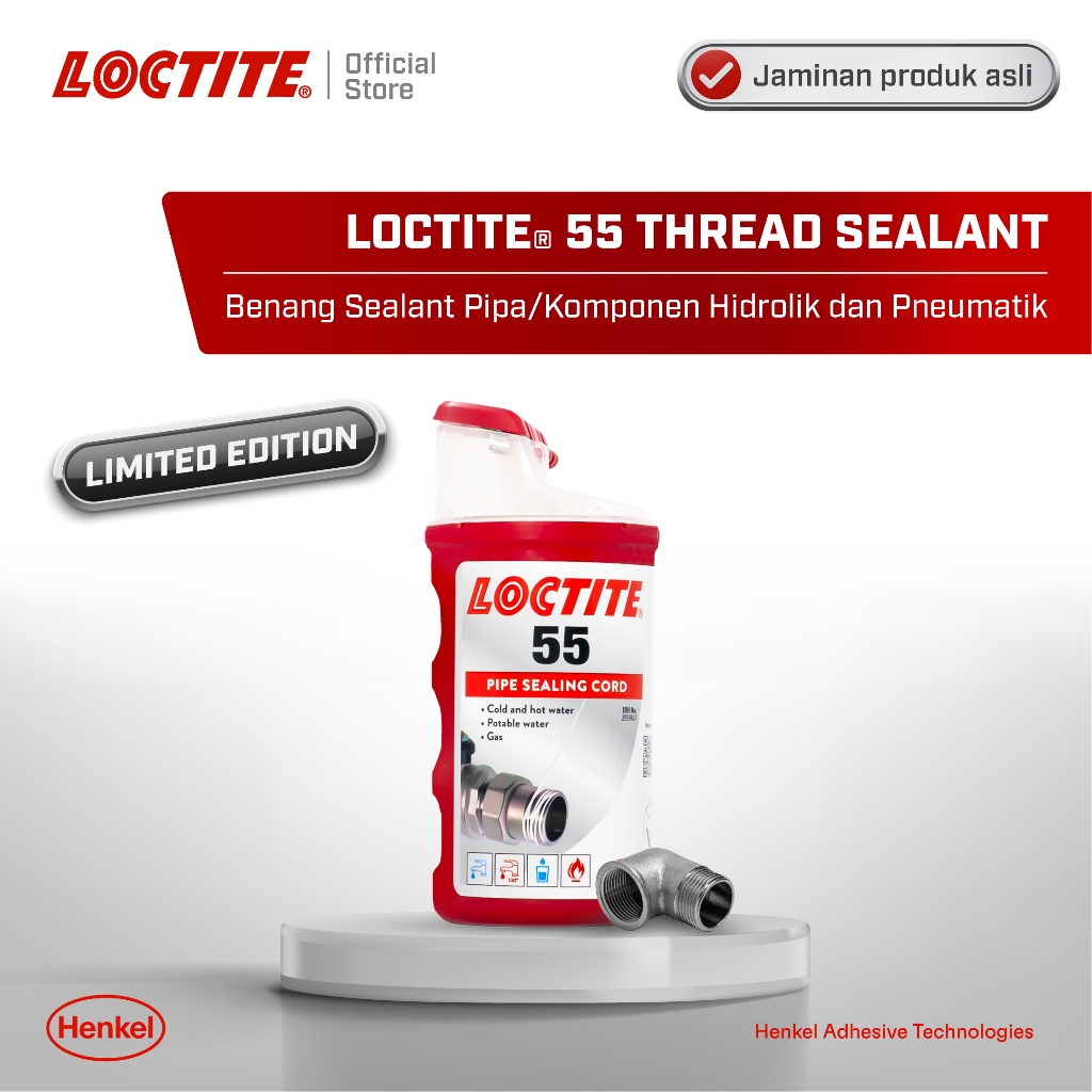 Jual Henkel LOCTITE 55 Tali Pipa Pipe Sealing Cord 40X160M EN | Shopee ...