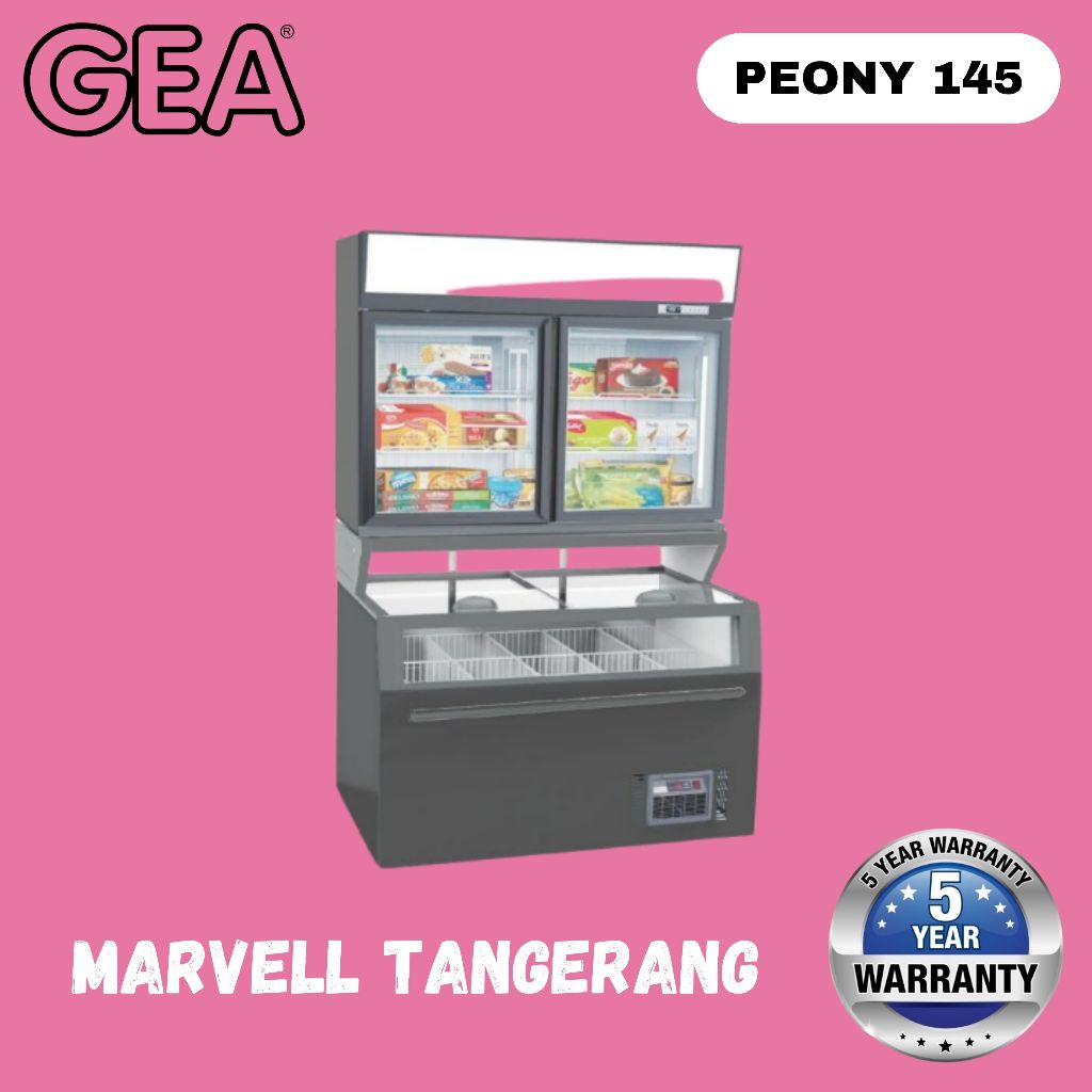 Jual GEA PEONY 145 Combi Display Freezer Minimarket Cabinet | Shopee ...