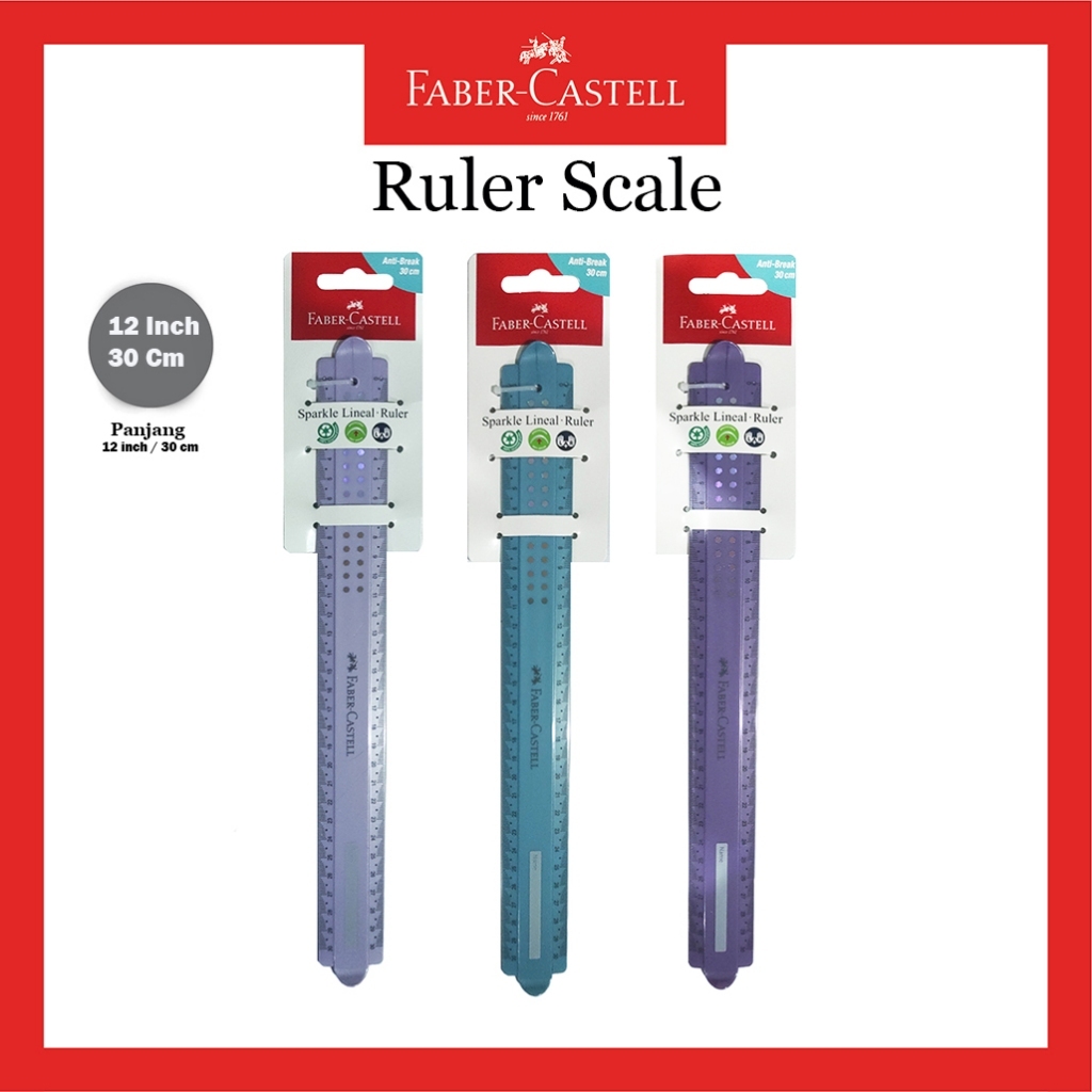 Jual Faber Castell Sparkle Ruler Penggaris 30 cm | Shopee Indonesia