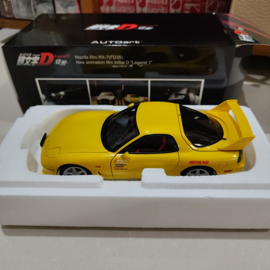Jual AutoArt 1:18 Mazda RX-7 FD3S from Animation Film Initial D "Legend 1" Takahashi Ryosuke ...