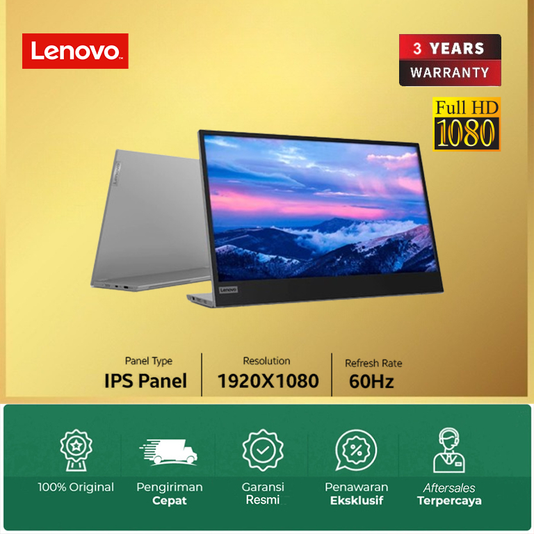 Jual Monitor LED Portable Mobile Lenovo L15 - Full HD 15" Inch | Shopee Indonesia