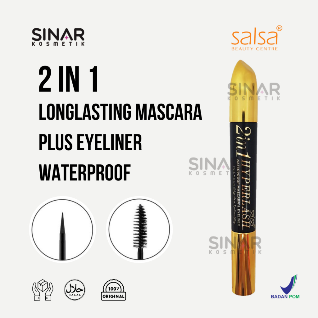 Jual Salsa 2 In 1 Longlasting Mascara plus eyeliner waterproof | Shopee ...
