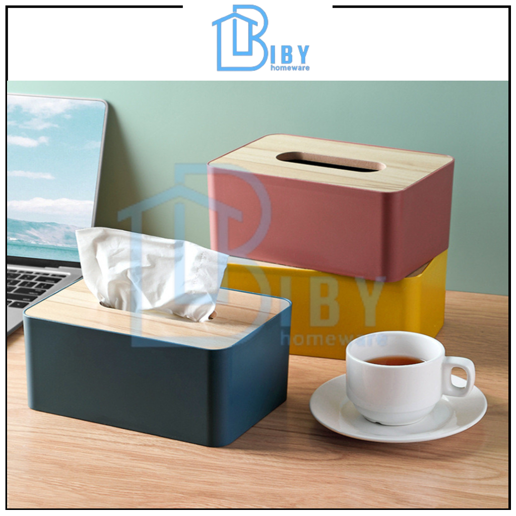 Jual BIBY Kotak Tisu Tissue Bambu Minimalis Elegan Model Panjang Tissue ...